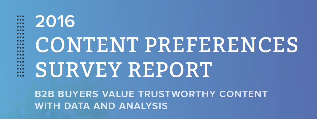 2016 Content Preferences: Buyers Value Content That Offers Data & Analysis